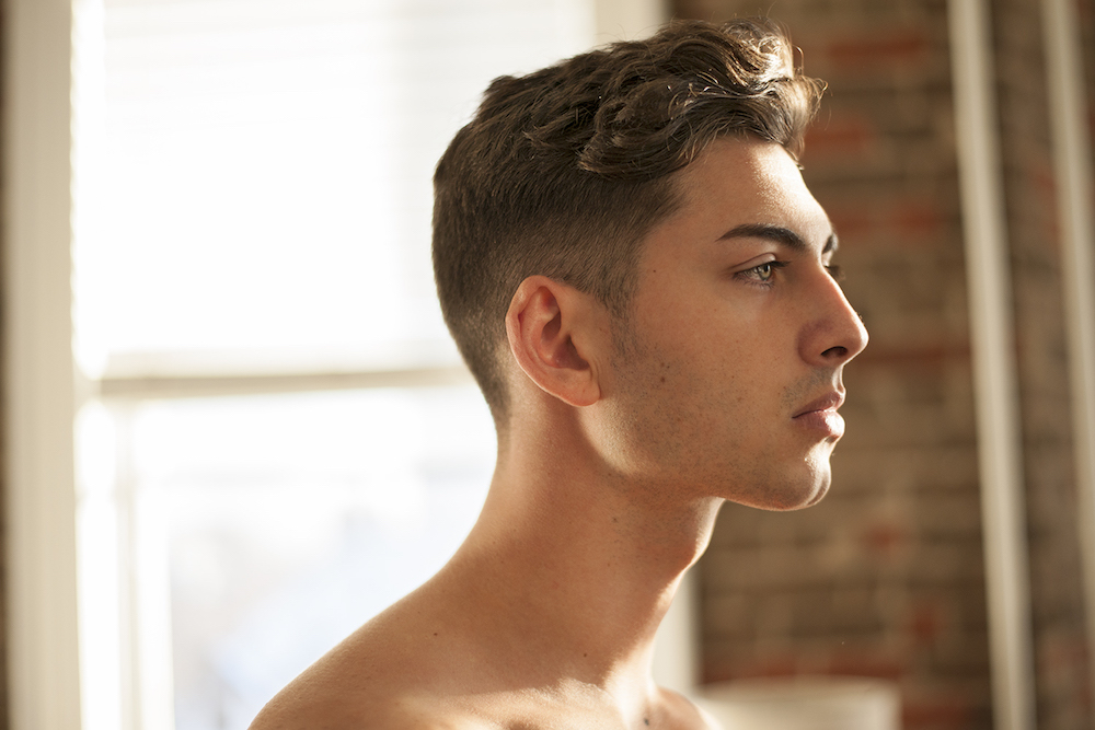 Model Nick Parker photographed by Tyson Vick | Men and underwear